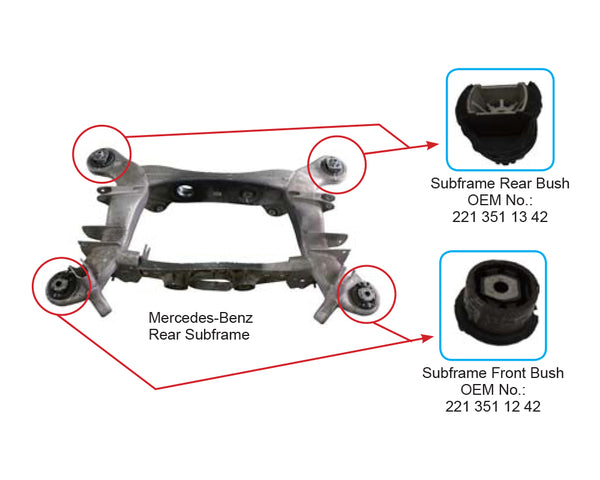 Mercedes Benz (W221) Rear Subframe FRONT/REAR Bushing Removal / Instal ...